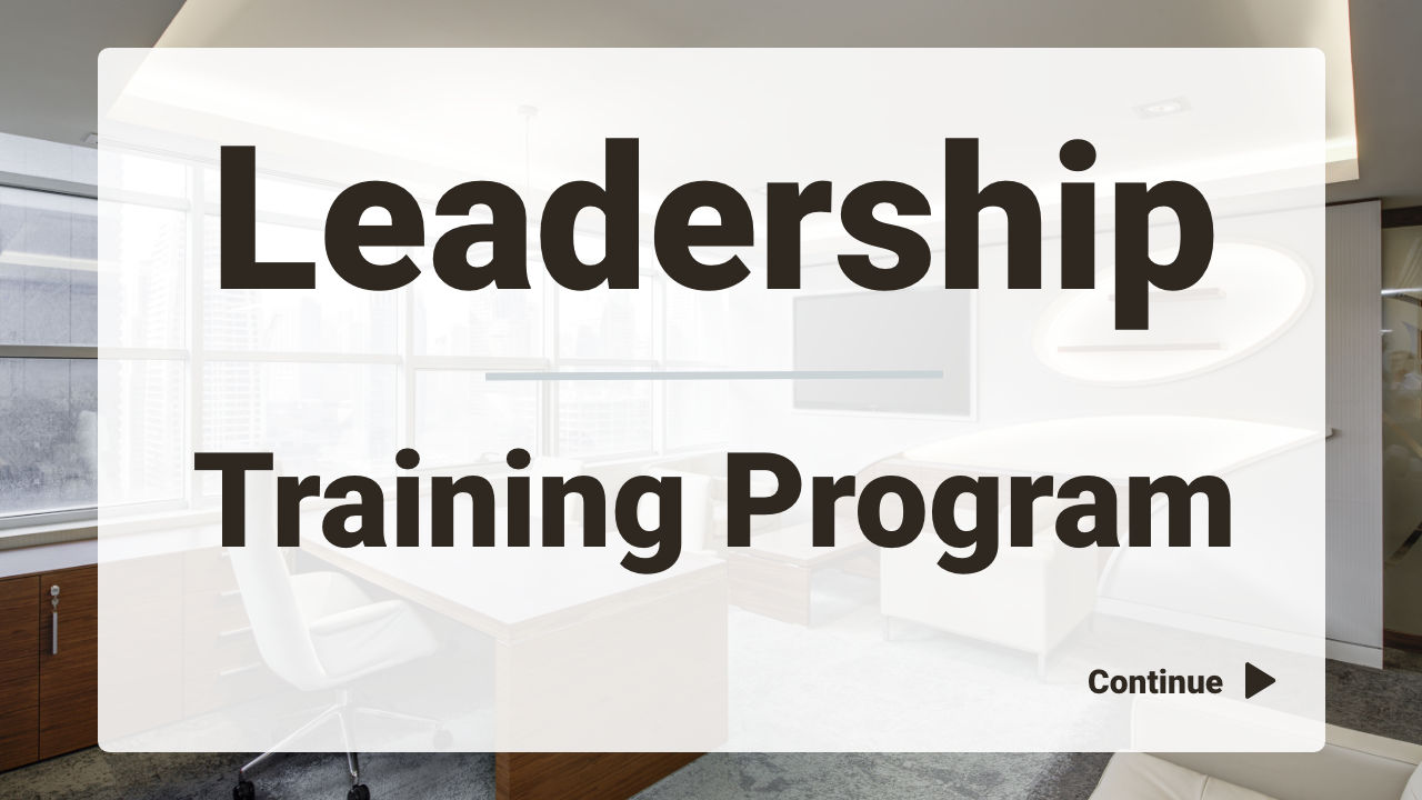 Leadership Training Program – Preston Taylor Stone